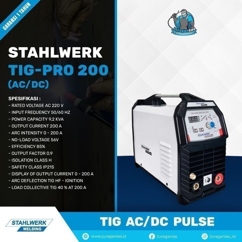 Jual Mesin las AC / DC TIG / Argon Pulse merk Stahlwerk TigPro-200 | Shopee Indonesia