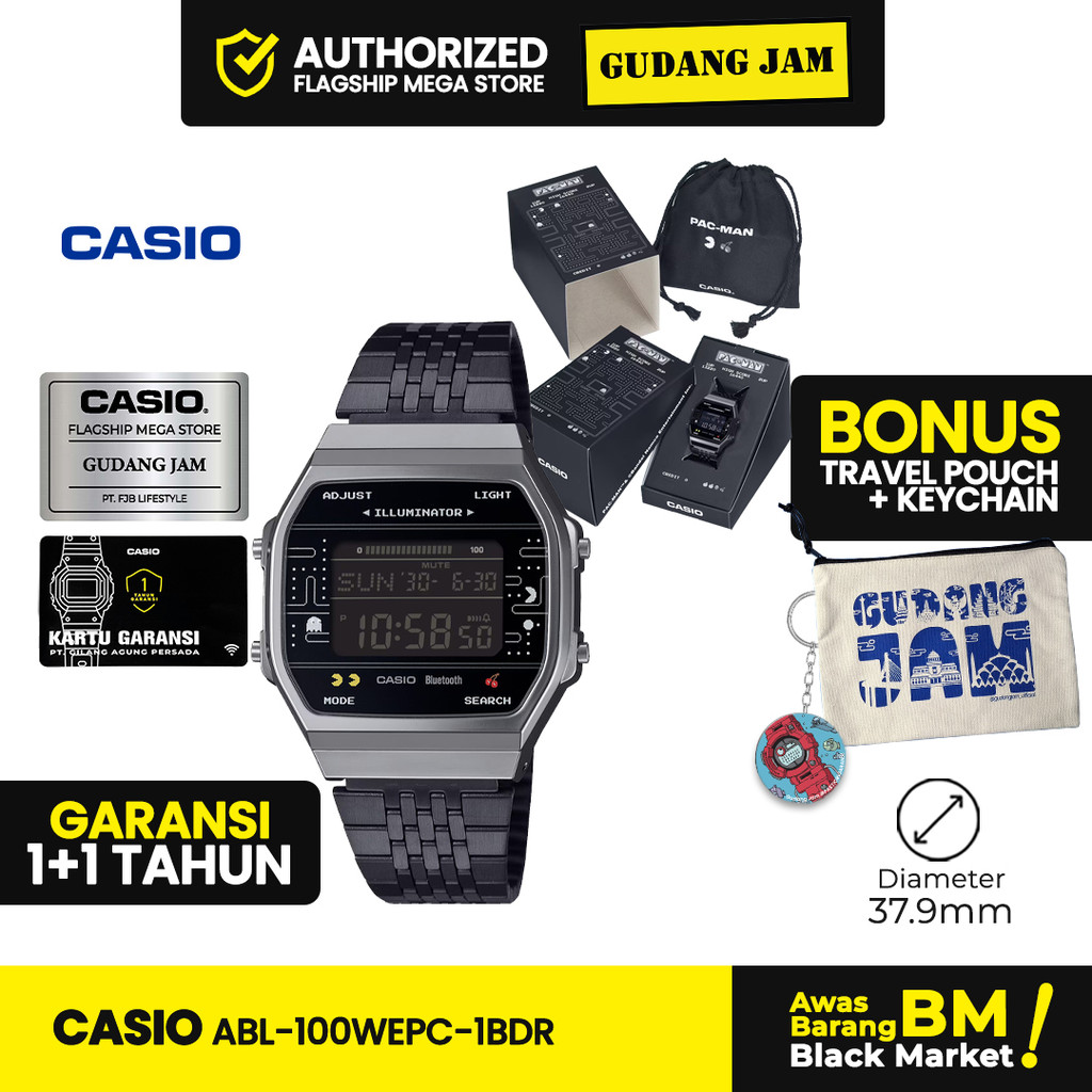 Jual Casio PAC-MAN ABL-100WEPC-1BDR ABL-100WEPC-1B ABL-100WEPC ABL100WEPC 45th Anniversary ...