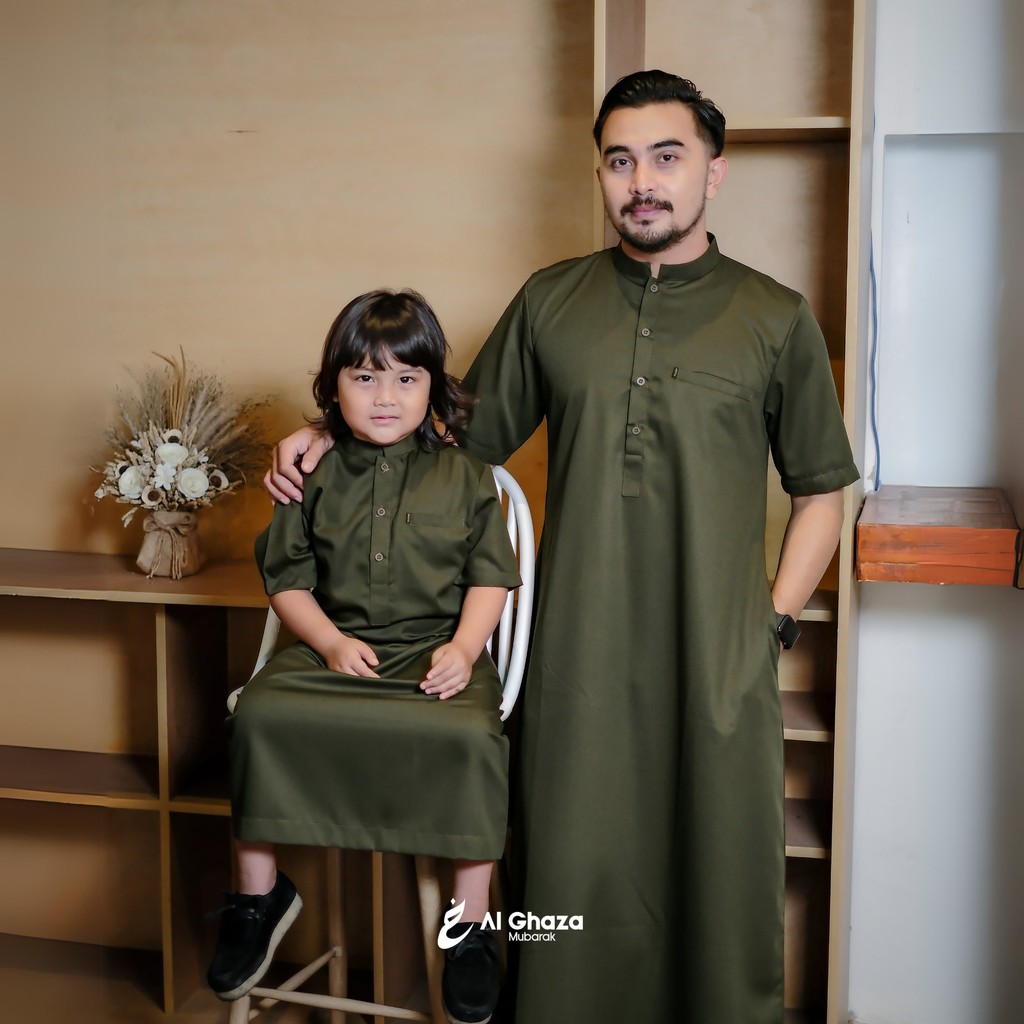 Jual Alghaza Mubarak | Jubah Slim fit Dewasa Anak Cowok Lengan Pendek ...
