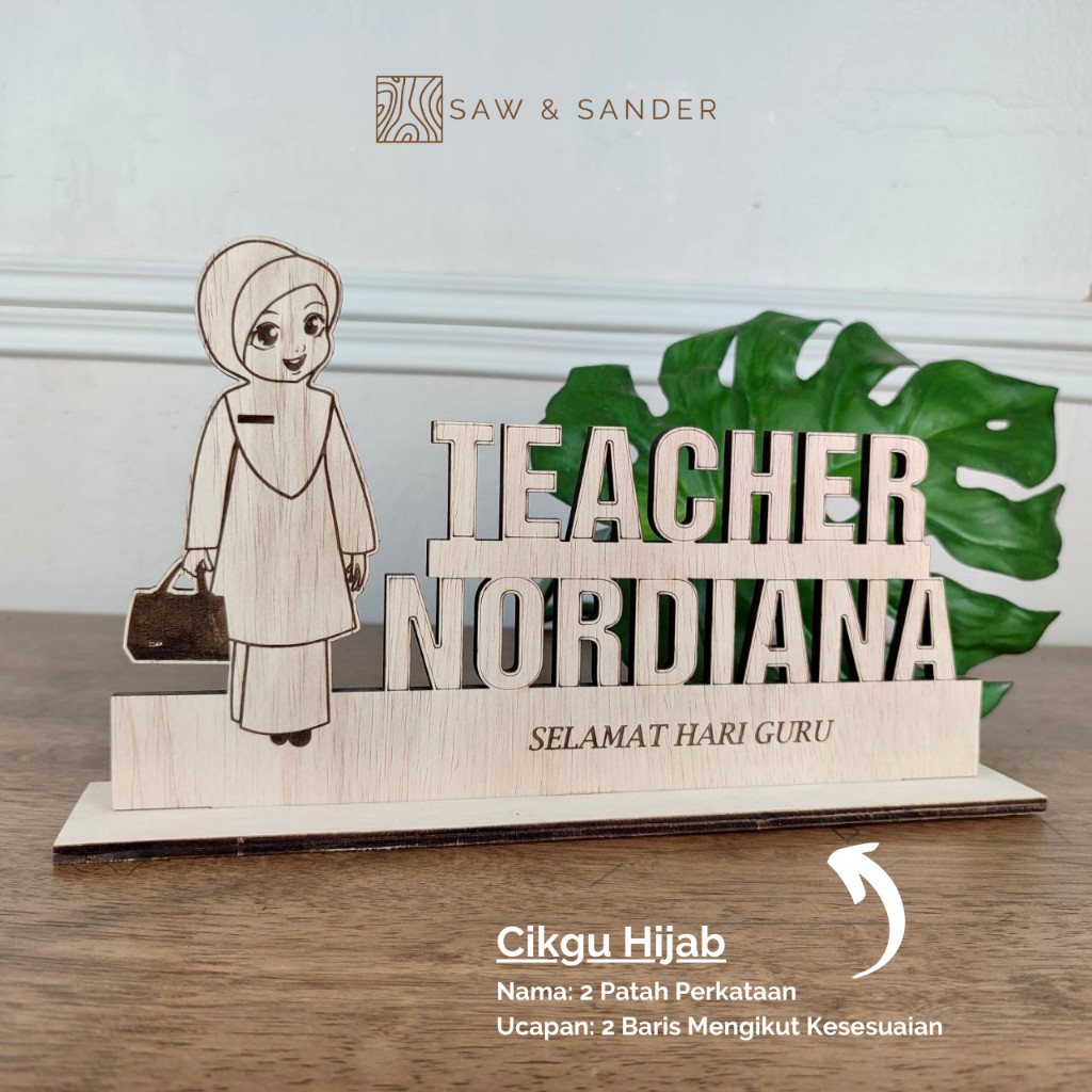 Jual Table Stand Signage Papan Tanda Nama Ukir Kayu Wooden Engraved ...