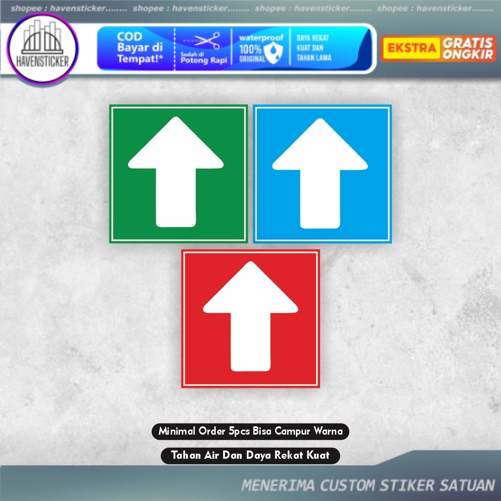 Jual Stiker Panah - Stiker Arah Panah - Stiker Naik Turun Tangga ...