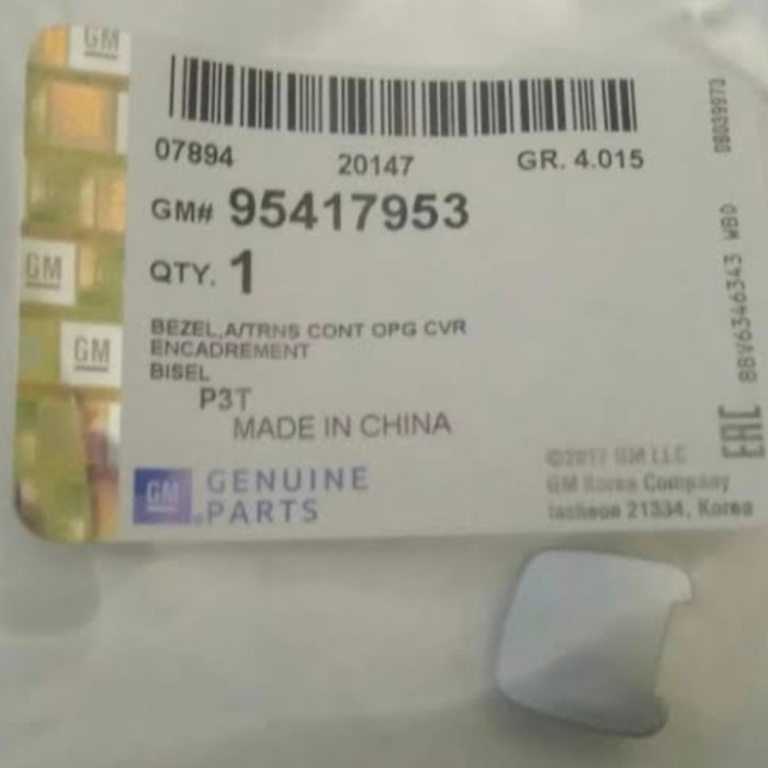 Jual Panel Pin Tutup Shift Lock Transmisi Matik Silver Trax GM 95417953 ...