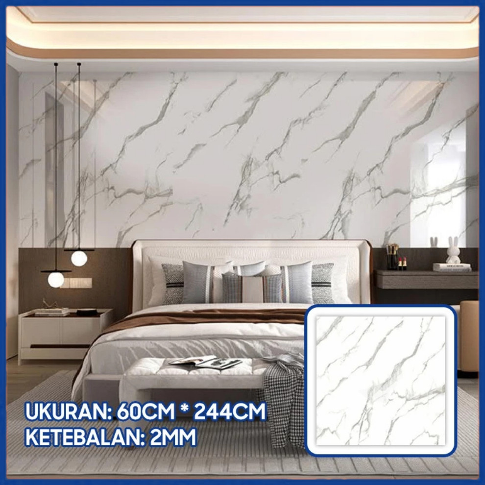Jual Wallpaper Dinding Vinyl Marble JUMBO 1.2 x 2.44 Meter Tebal 2mm ...