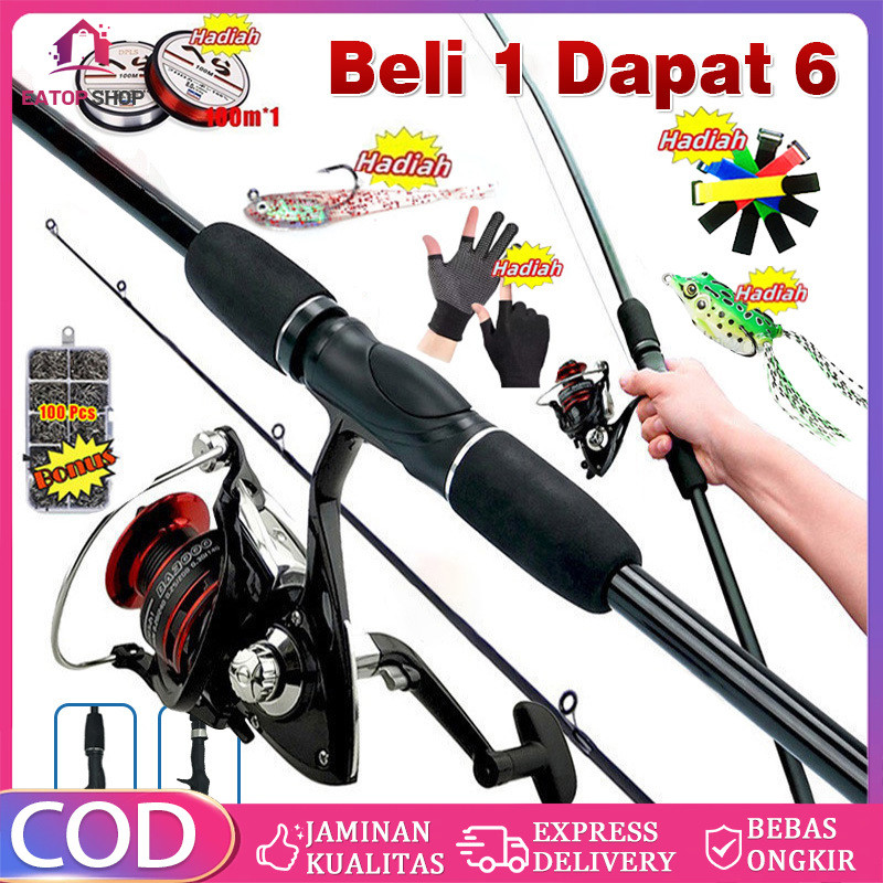 Jual # Beli 1 Dapat 6 # Pancing Set Joran Pancing Set Dengan Bahan Serat Karbon Joran Pancing ...