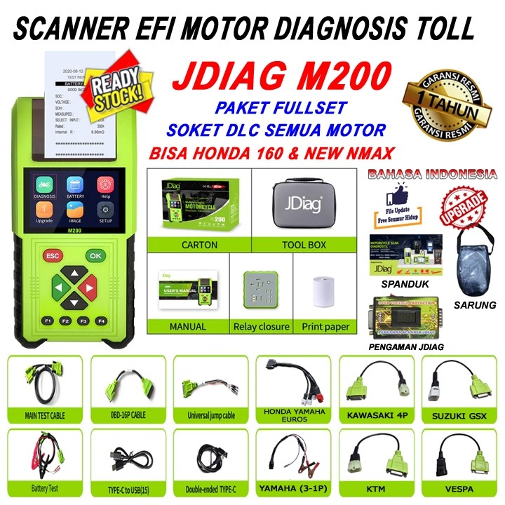 Jual Scanner Motor JDiag M200 / M200 PRO REMAP Motor Scanner Function ...