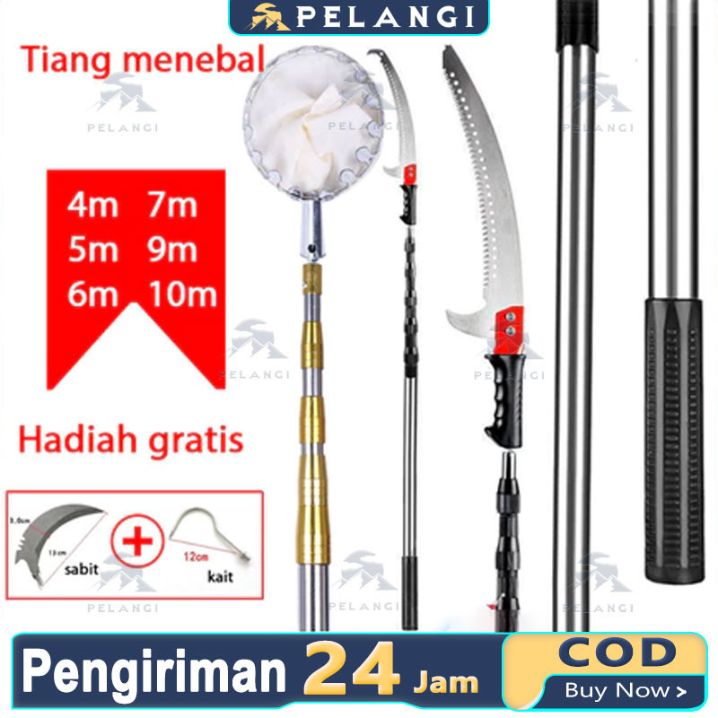 Jual Alat Tongkat Pemetik Buah Panjang Telescopik Pemangkasan Ranting Pohon Gergaji Tree Pruner ...