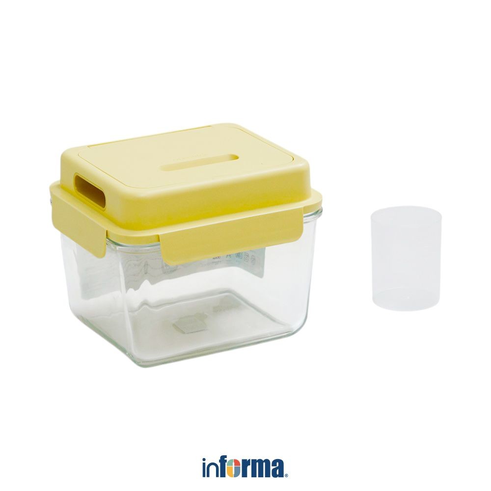Jual Informa Glasslock 3.7 ltr Tempat Beras - Kuning Lemon Rice ...