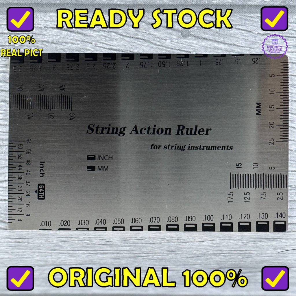 Jual Alat Ukur Senar Gitar Penggaris Pengukur String Fritz Ruler ...