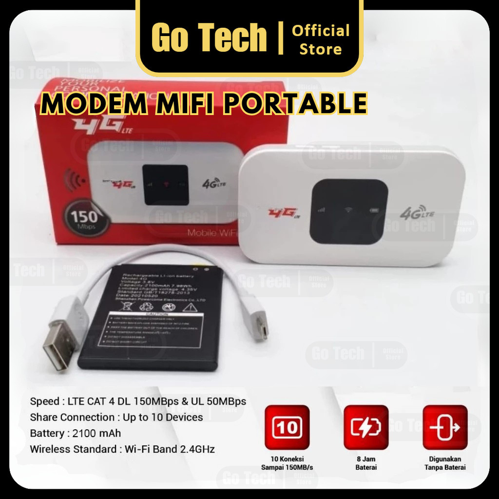 Jual Go Tech - Modem WIFI Mifi All Operator 4G Portable Mobile WiFi ...