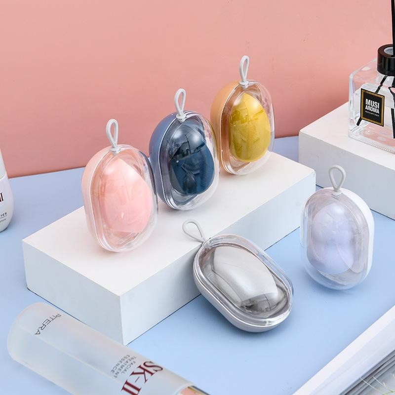 Jual Puff Powder Sponge Beauty Blender Bahan Plastik Dengan Case Holder ...
