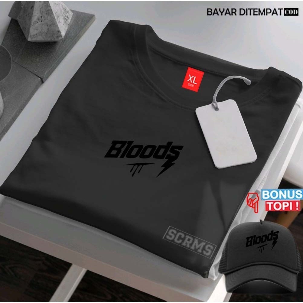 Jual GRATIS !! TOPI !! Kaos Distro Kaos Lengan Pendek Bloods Nets ...