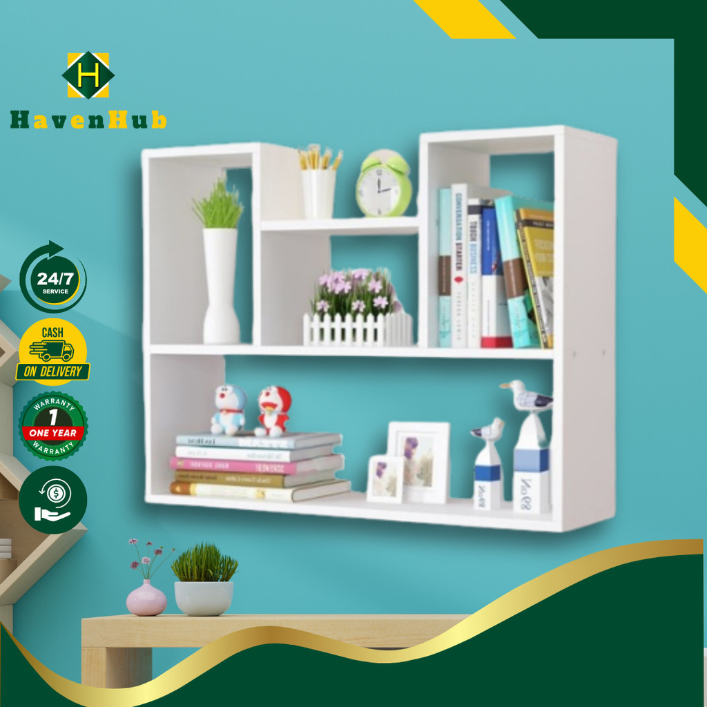 Jual HavenHub - Rak Kayu Dinding Tempel Simple Minimalis 2 Partitur ...