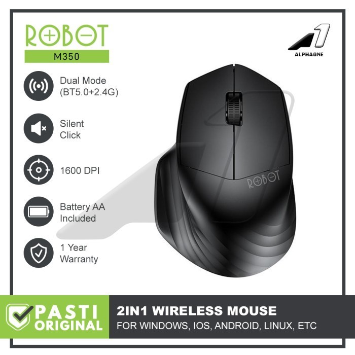 Jual ROBOT Mouse Wireless Bluetooth M350 Silent Click Mouse Multi ...