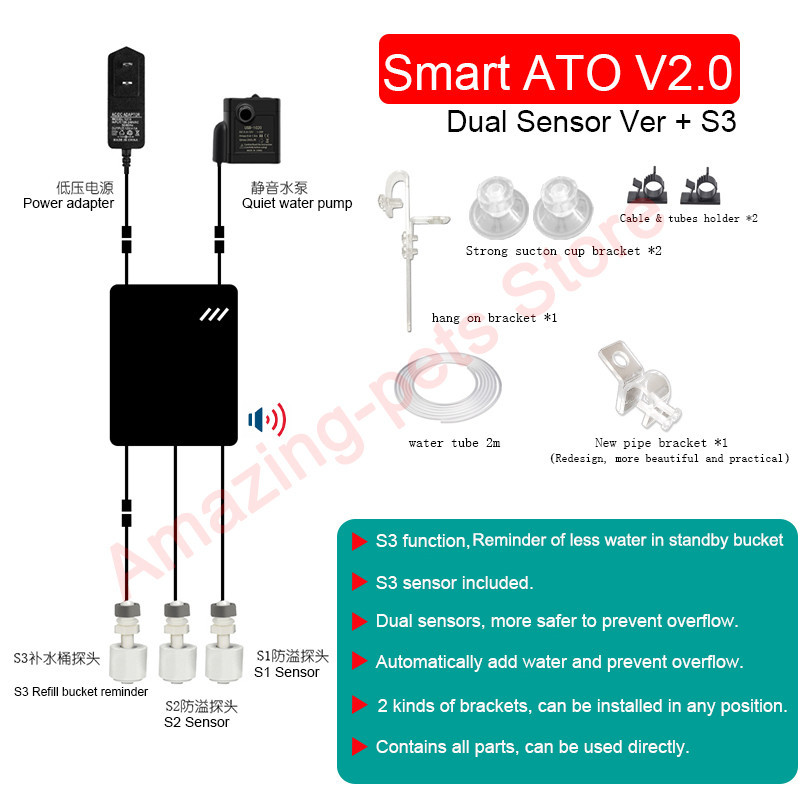 Jual Aquarium Auto ATO Automatic Top Off System Dual Sensor Water ...