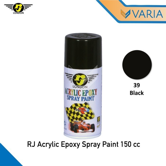 Jual RJ London 150 cc Black 39 Acrylic Epoxy Spray Paint Cat Semprot ...
