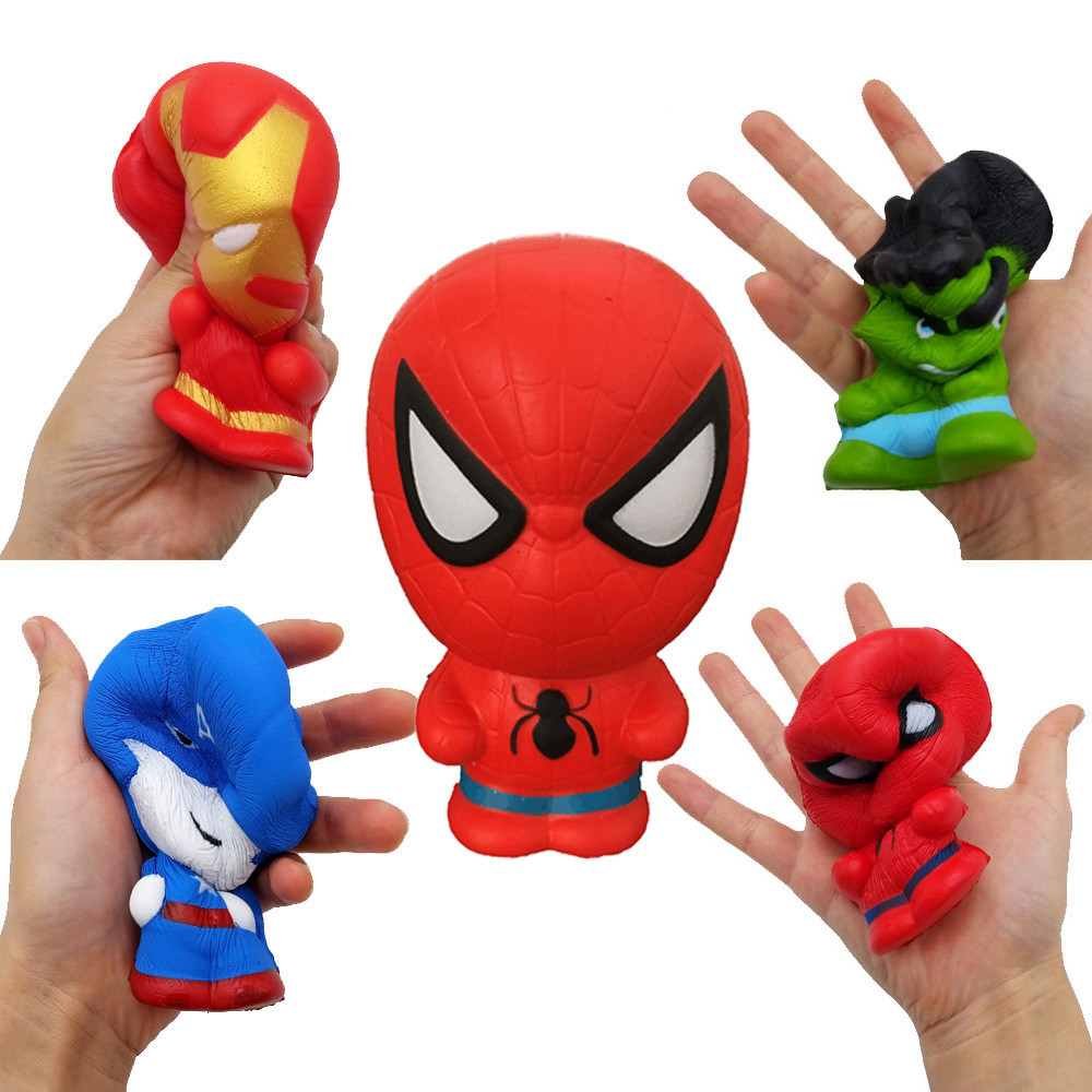 Jual Marvel Squishy Kawaii Squishy Squish Spiderman Hulk Iron Man ...