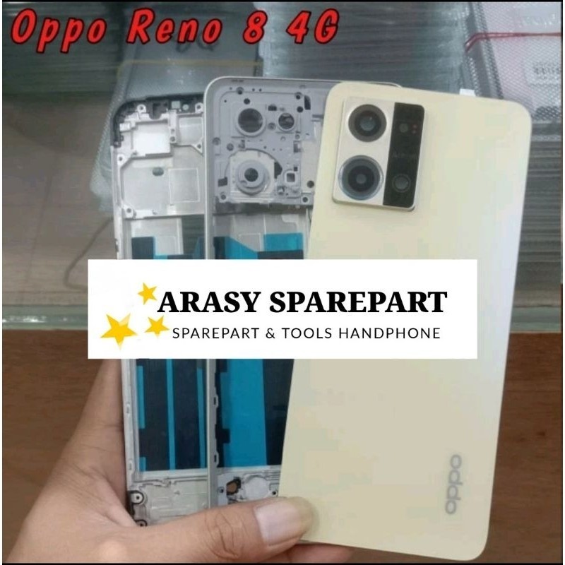 Jual Kesing Casing Housing Fullset Oppo Reno 8 4G Tulang Frame + Bazel ...