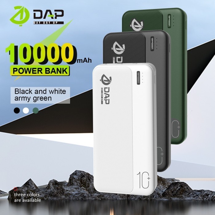 Jual PowerBank DAP 10.000mah D-P110 // 2.4A Dual Input Port Type C ...
