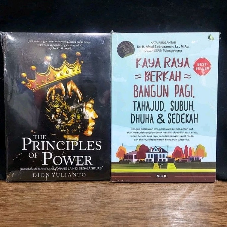 Jual paket 2 buku the principles of power kaya raya berkah bangun pagi ...