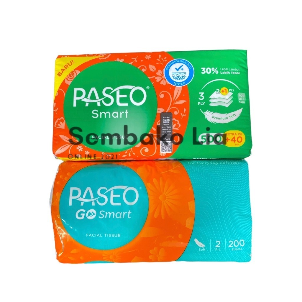 Jual Tissue PASEO Go Smart 200 Sheet / Paseo Smart Tissue 2ply Isi 540 ...