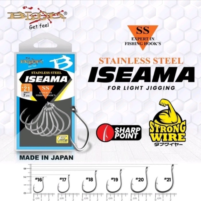 Jual Kail Pancing Blood Stainless Steel Iseama Light Jigging | Shopee ...
