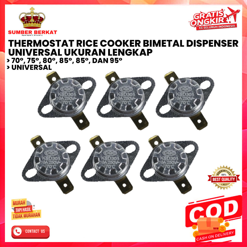 Jual THERMOSTAT RICE COOKER BIMETAL DISPENSER UNIVERSAL UKURAN LENGKAP [SB] | Shopee Indonesia