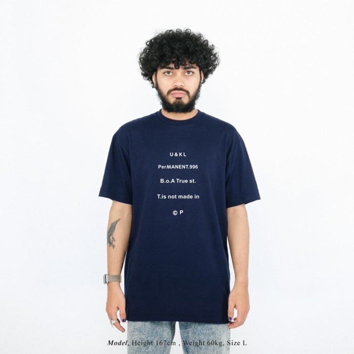 Jual UNKL347 T-Shirt Navy Bahan Combed Motif Simpel ERAL | Shopee Indonesia