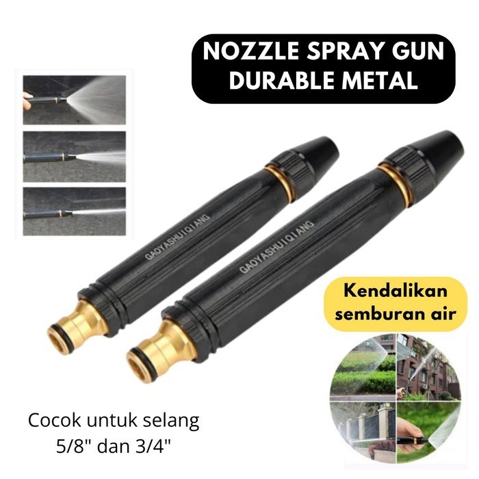 Jual Nozzle Spray Gun Metal Alat Semprot Air Cuci Motor Mobil Semprotan ...