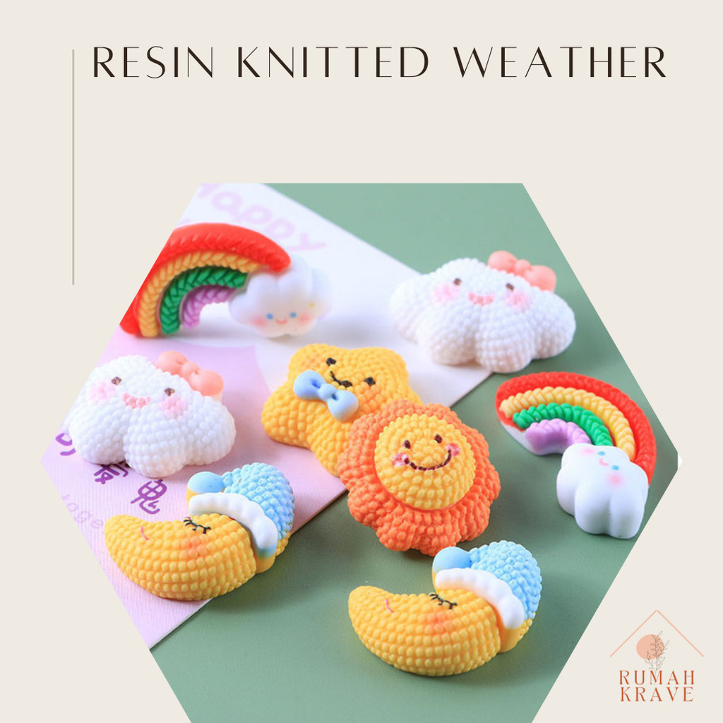 Jual RUMAH KRAVE - Resin Knit Weather Cake Topper Hiasan DIY Bulan ...