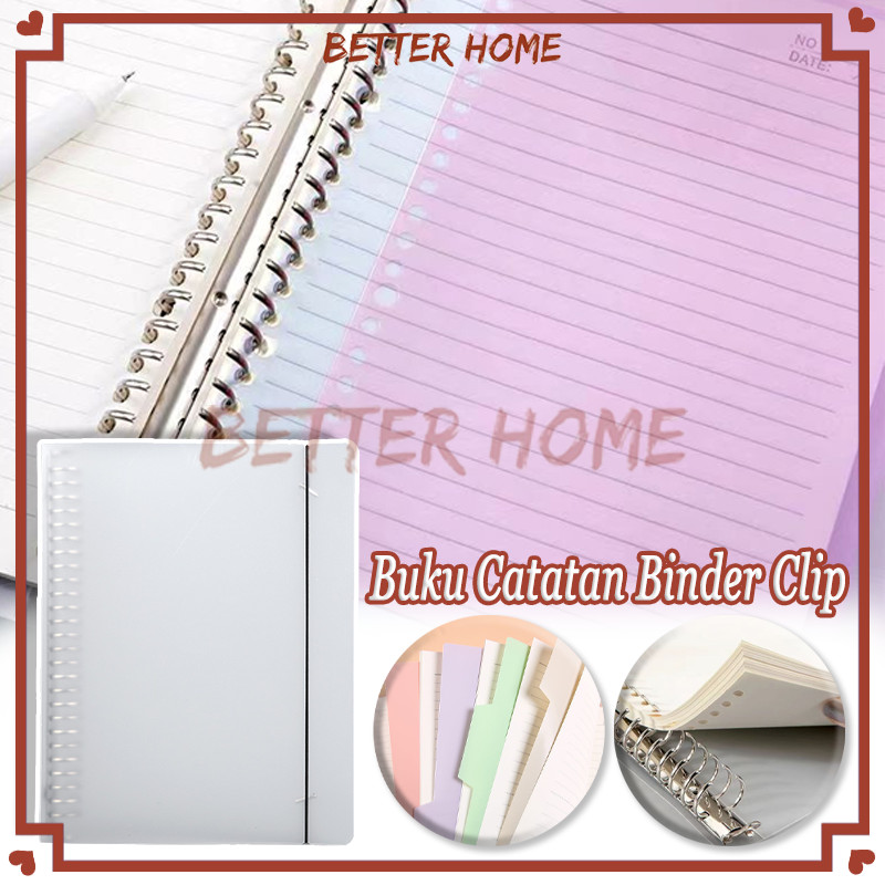 Jual Buku Catatan Binder Clip 60 Lembar/Notebook Spiral B5 A5/Binder ...