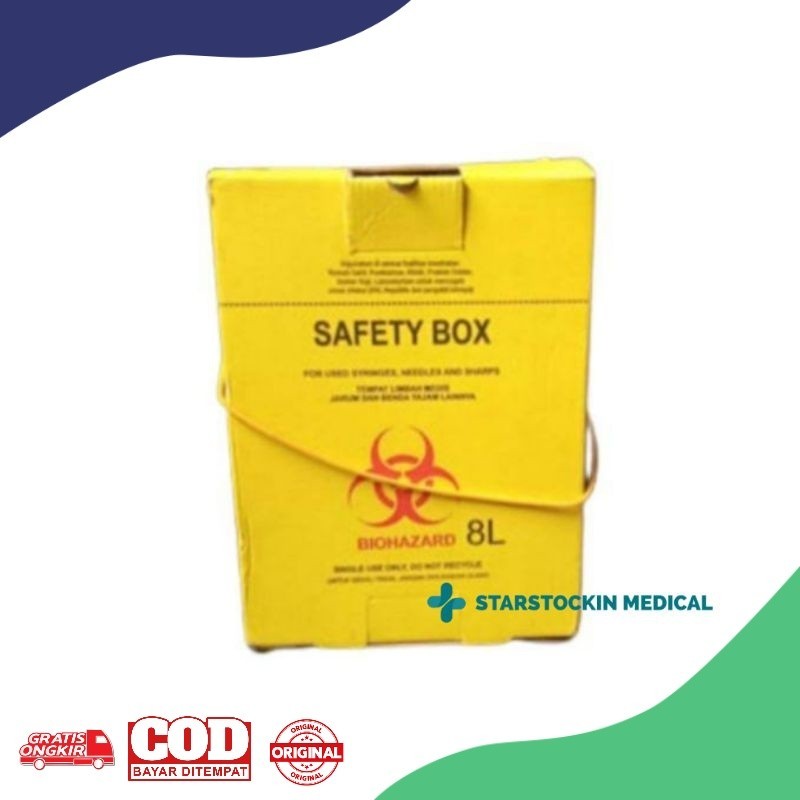 Jual Kardus Safety Box 8 Liter Biohazard Tempat Sampah Limbah Medis ...