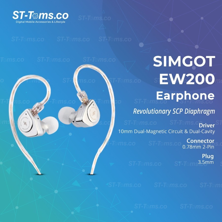 Jual Simgot EW200 EW 200 10mm SCP Diaphragm Dynamic Driver in-Ear ...