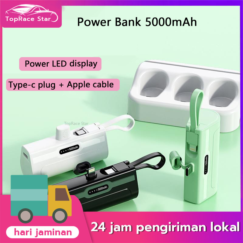 Jual Powerbank 5000mAh Mini Powerbank Colokan Utama Lightning 2 ...
