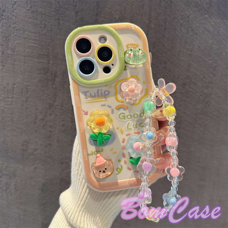 Jual case iPhone 15 Bunga beruang katak Casing ponsel cocok untuk ...