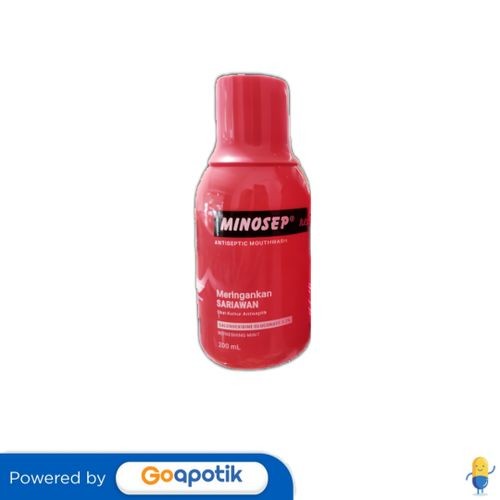 Jual Minosep Red Antiseptic Mouthwash 200 Ml | Shopee Indonesia
