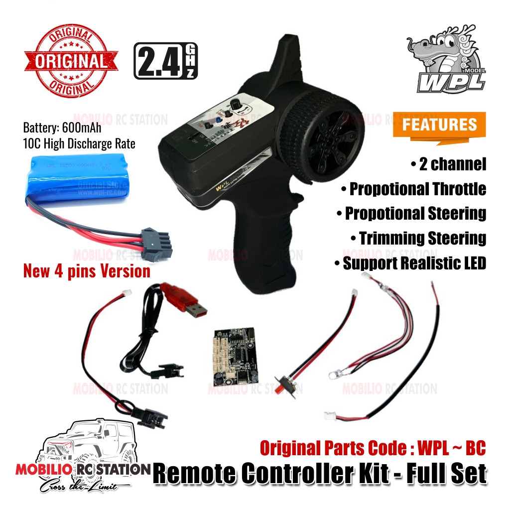 Jual Remote Control WPL 2.4 GHz Full Set Support Propo Drive ...
