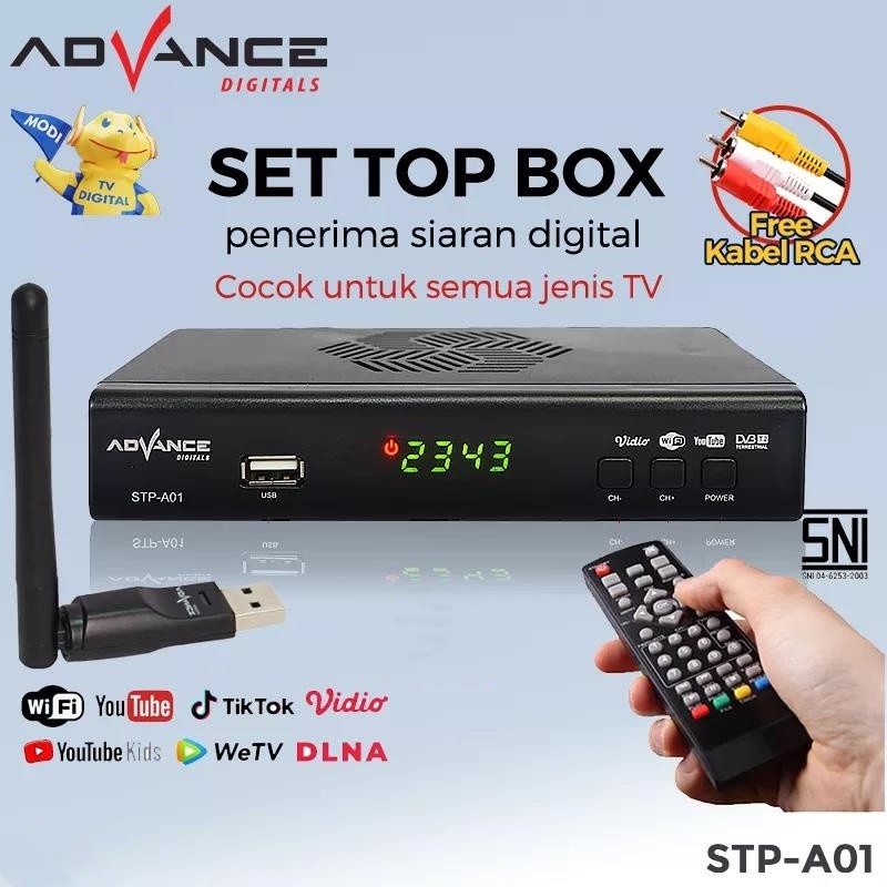 Jual 【READY STOCK】ADVANCE Set Top Box Tv Digital Matrix DVB T2 HD EWS / Penerima Siaran Full HD ...