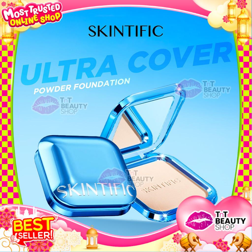Jual SKINTIFIC Ultra Cover Powder Foundation 9g with Carnosine Ectoin ...