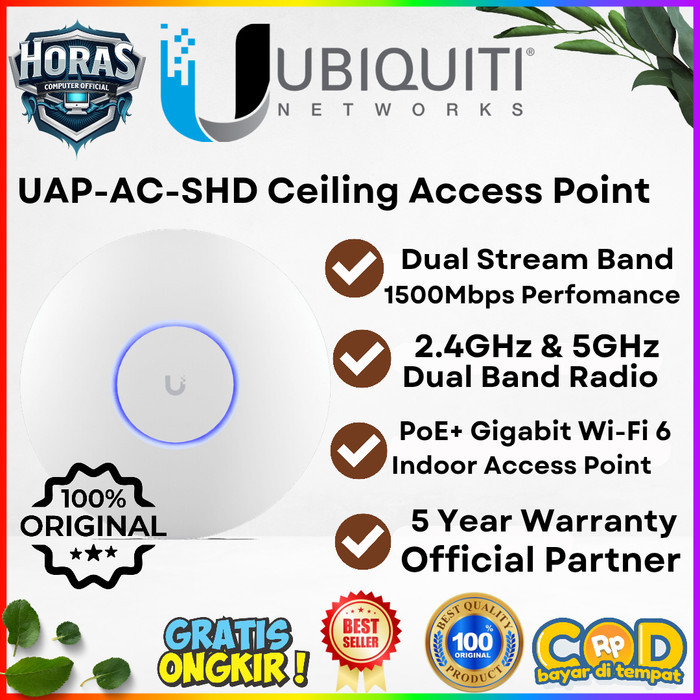 Jual Ubiquiti UniFi UAP-AC-SHD Ceiling Gigabit PoE+ Indoor Access Point | Shopee Indonesia