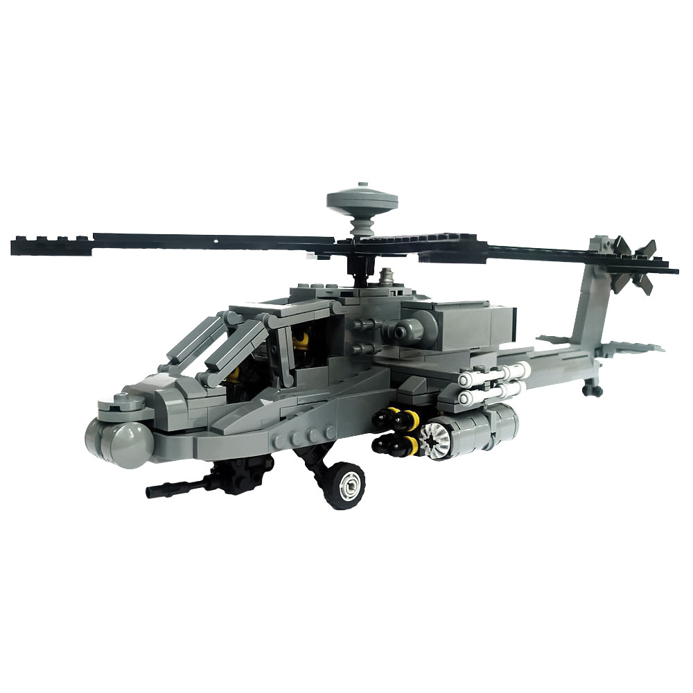 Jual MOC AH-64D Apache Longbow Military Armed Helicopter Building Block ...
