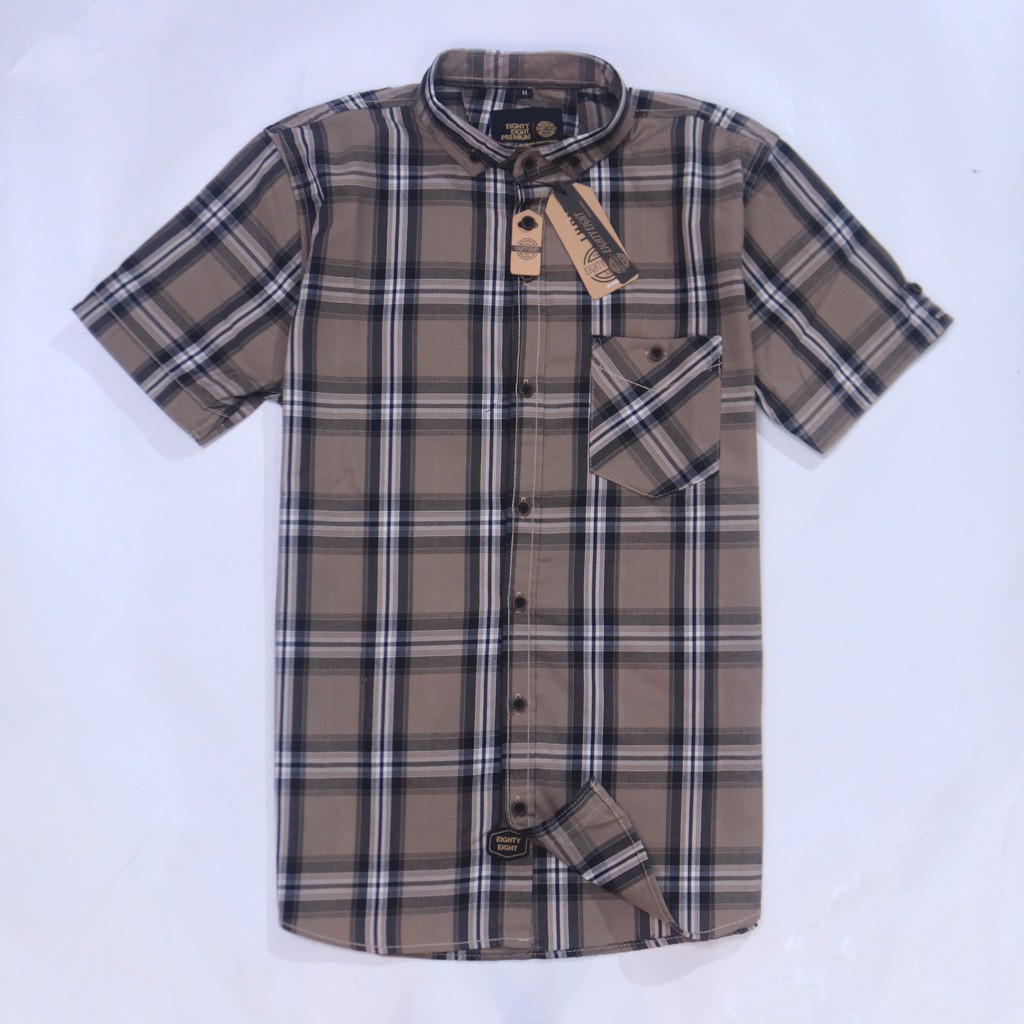 Jual Brill Eighty Eight - Kemeja Flanel Pendek Premium Varian 88 S2345-S2349 | Shopee Indonesia