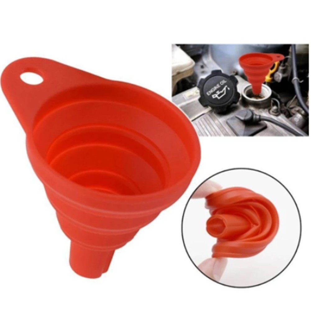 Jual Red Engine Funnel Car General Silicone Liquid Funnel Washer Fluid ...