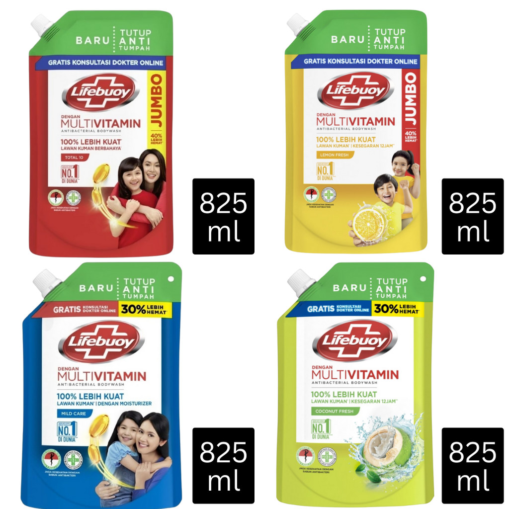 Jual [NEW] Lifebuoy Sabun Mandi Cair 800mL Antibacterial Body Wash ...