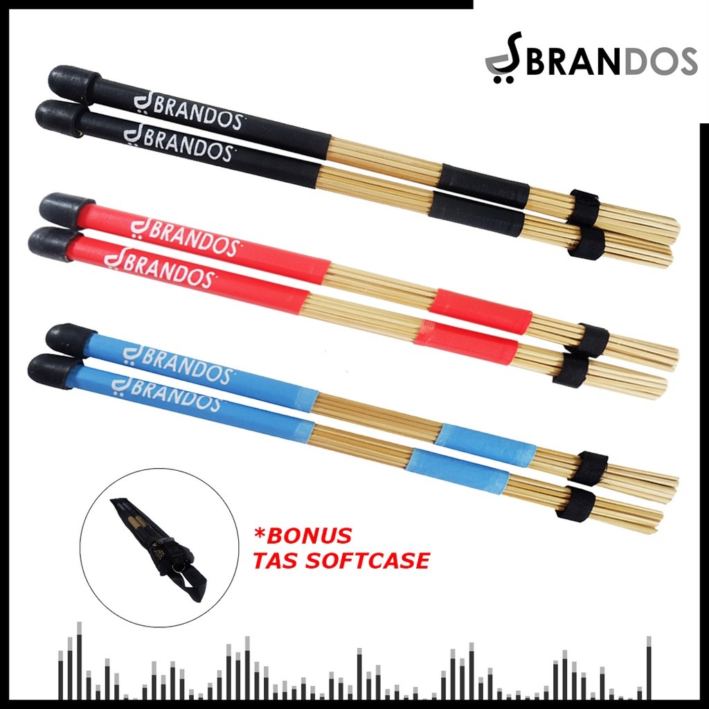 Jual Stick Drum Brush Rod Dowel Rute Lidi Bambu STKD-22 BRANDOS ...