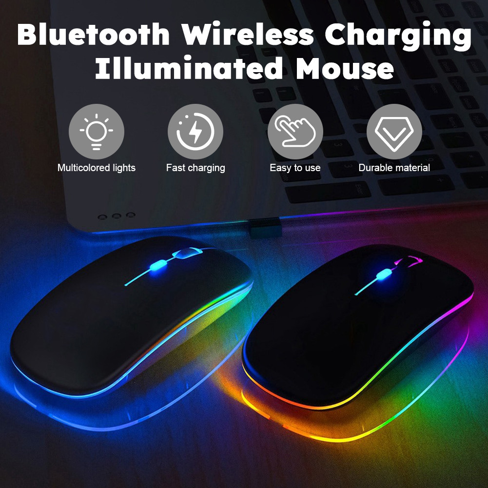 Jual Mouse Isi Ulang Mouse Nirkabel Senyap LED Backlit Tikus USB Optik ...