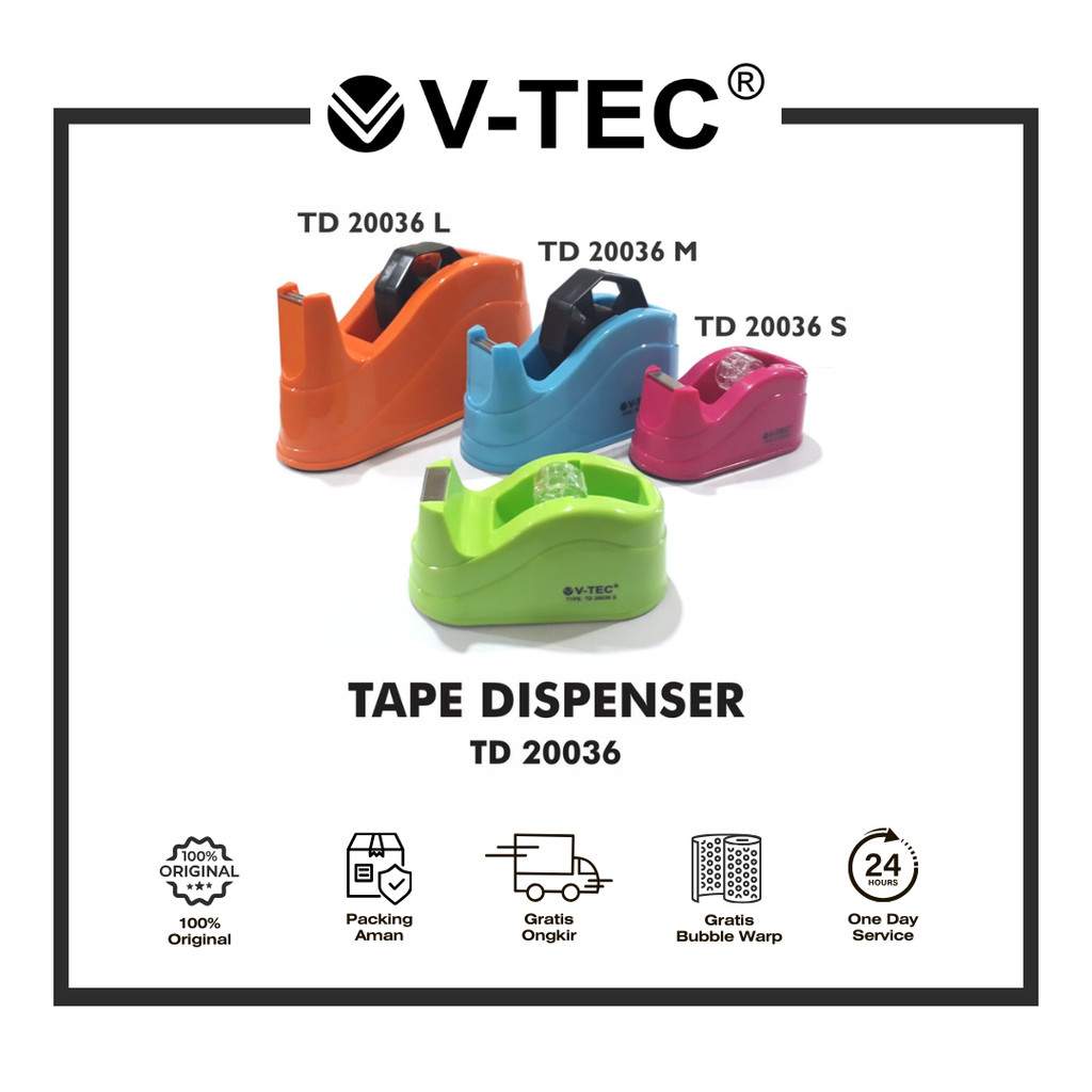 Jual V-TEC DISPENSER TAPE TD 20036 SMALL/LARGE PCS | Shopee Indonesia