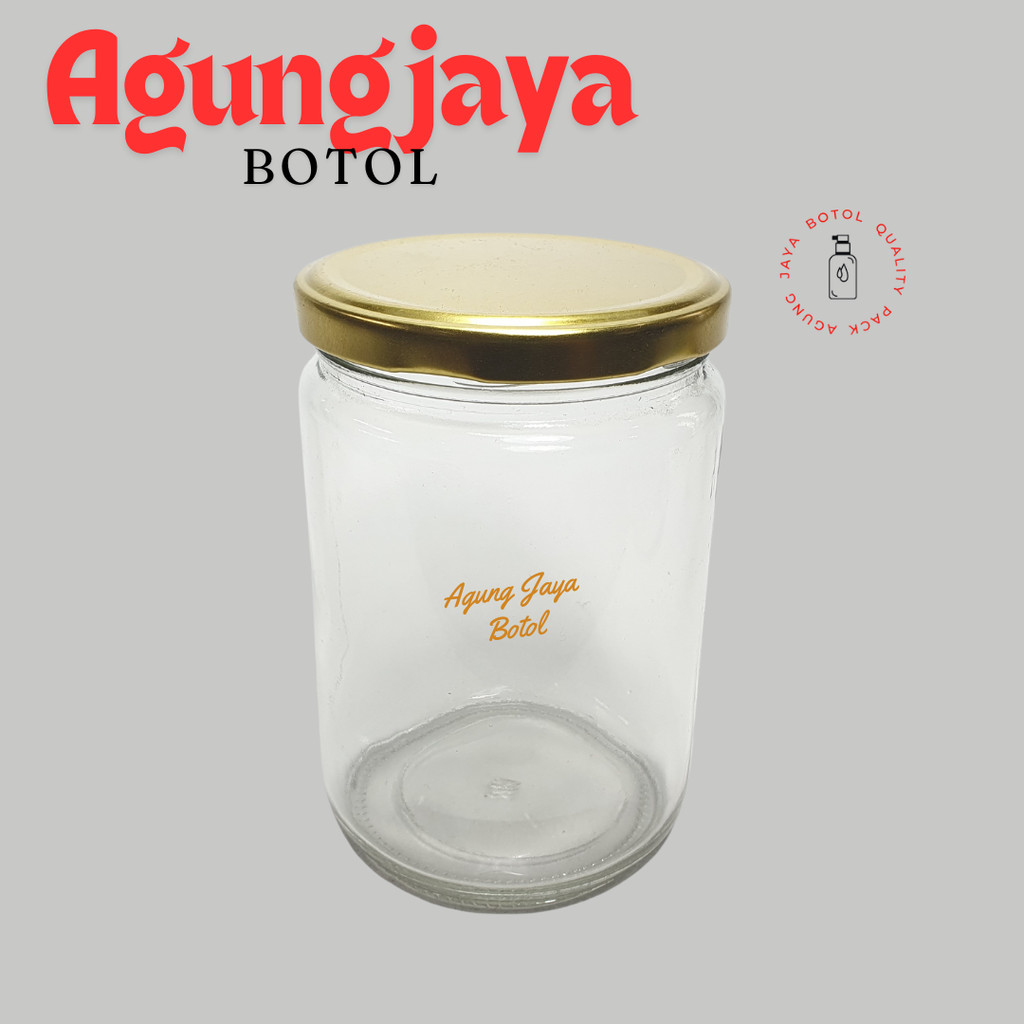 Jual Jar Kaca 500 Ml Round Clear / Jar Kaca / Toples Kaca / Jar Madu ...