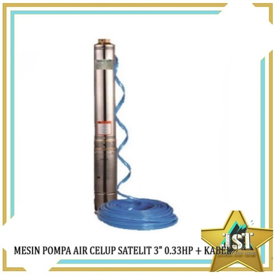 Jual Mesin Pompa Air Celup Satelit Submersible Pump 3" inch 0.33HP ...