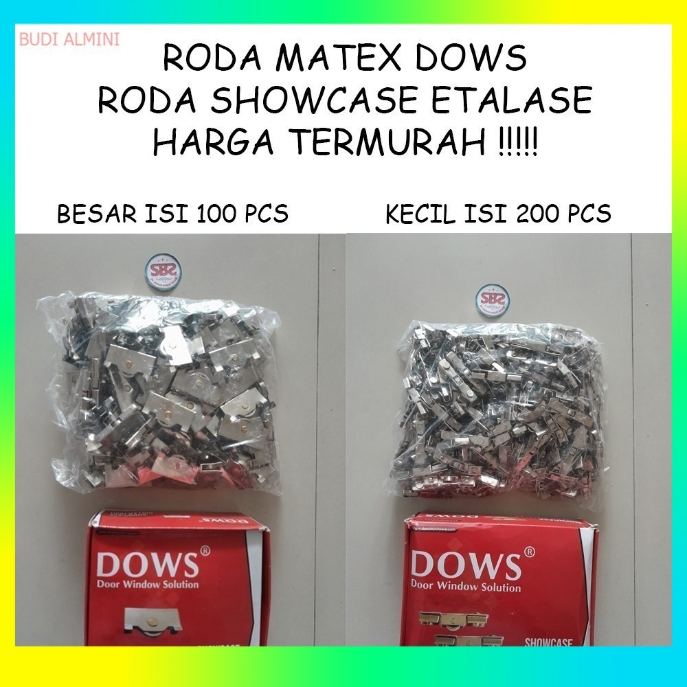 Jual Roda Pintu Etalase Showcase Geser Sliding Kecil Small / Besar BIG ...