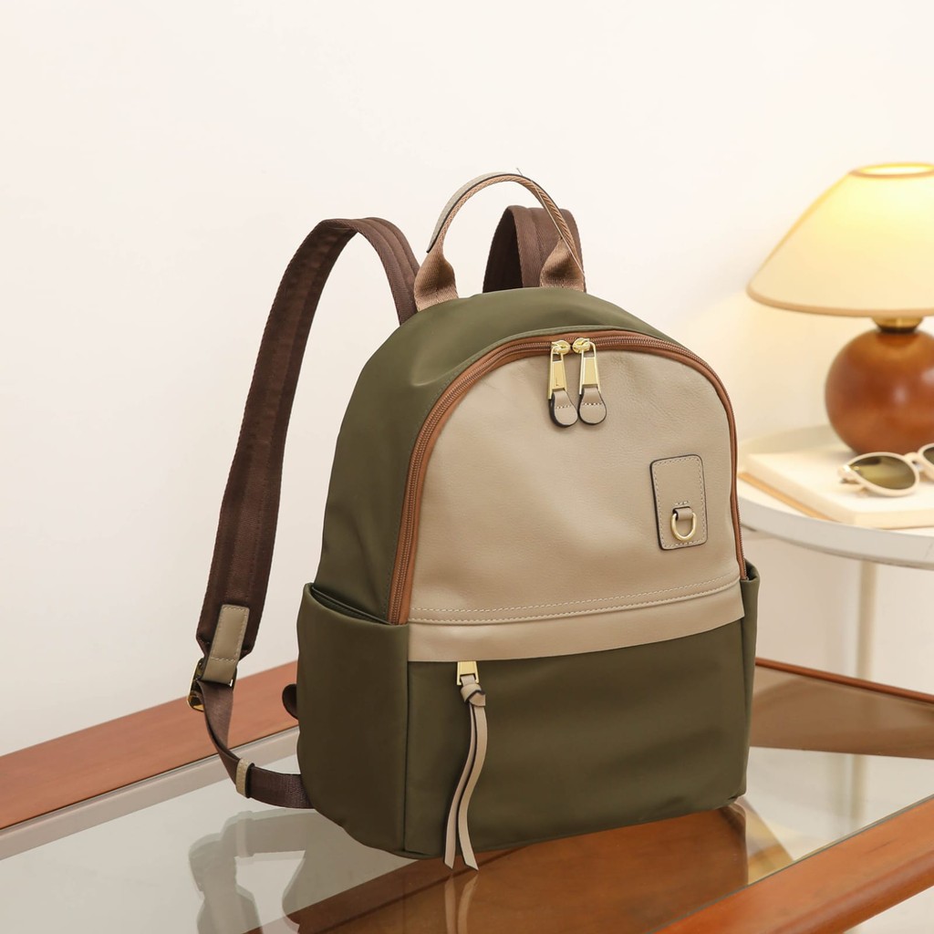 Jual Ransel Backpack Styles Fabric Canvas With Leather Y16509# No Brand ...